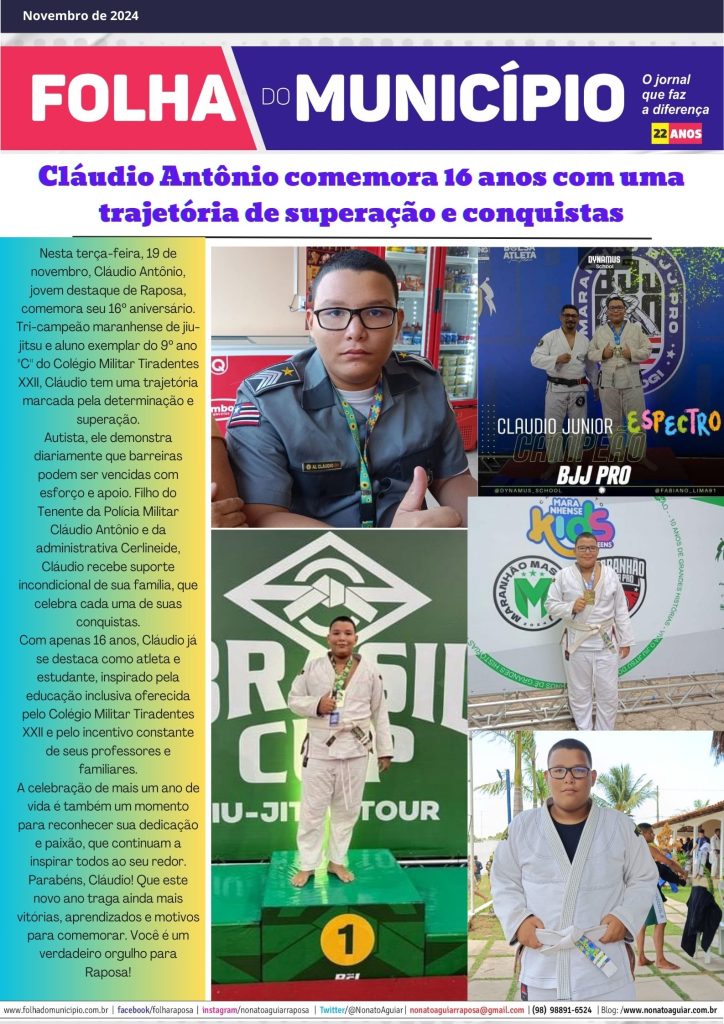 » Alento e Determinação: Cláudio Antônio, Tri-Campeão Maranhense kids ...